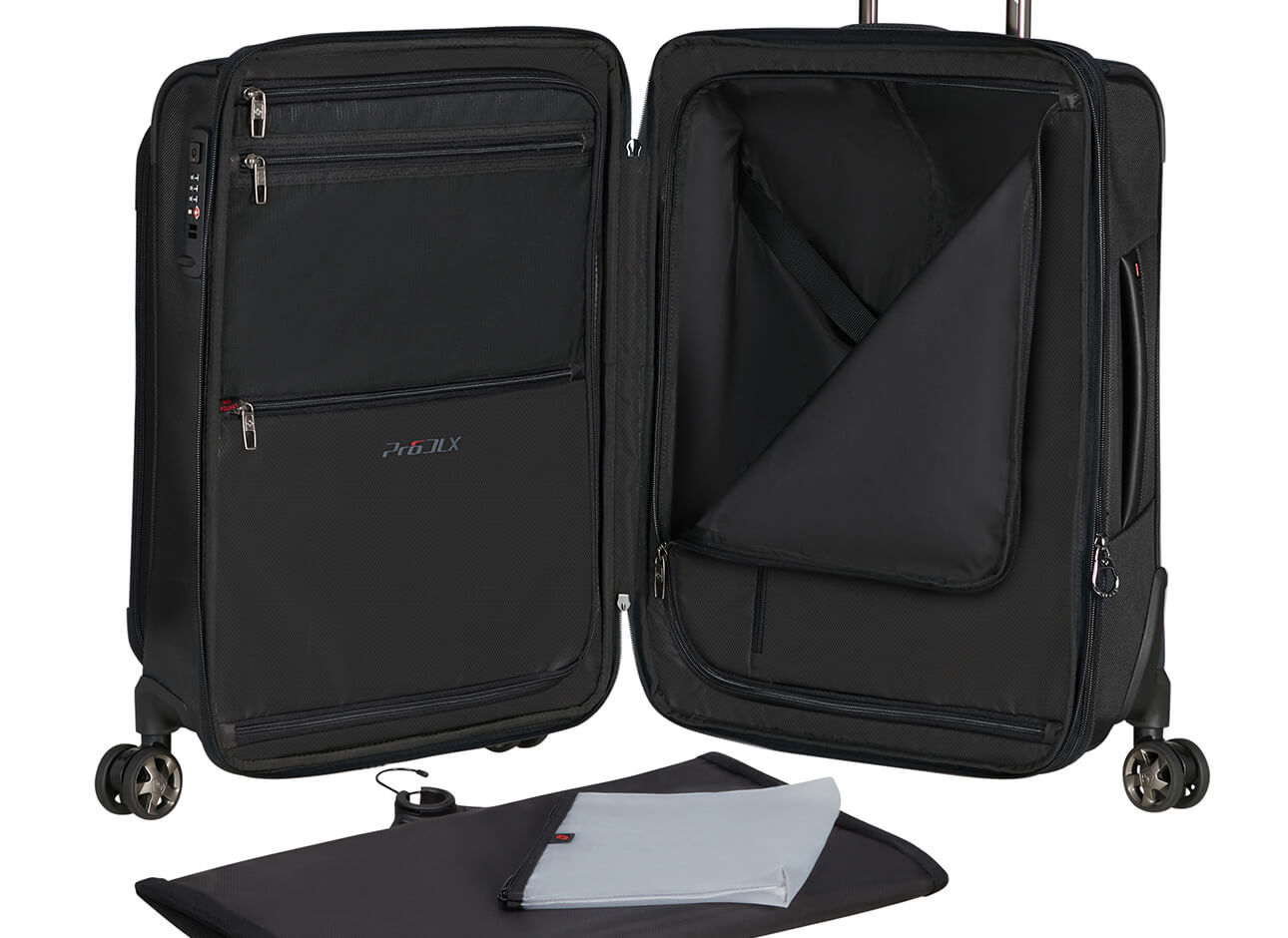 Pro-DLX 6 Spinner Expandable (4 wheels) 55cm Black | Samsonite Ireland